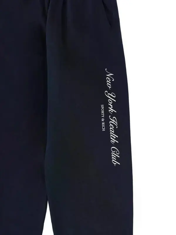 SPORTY & RICH Elasticated Track Pants - Blue