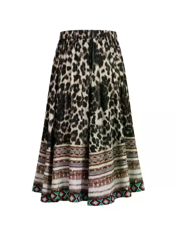 PIERRE-LOUIS MASCIA Geometric Print Pleated Skirt