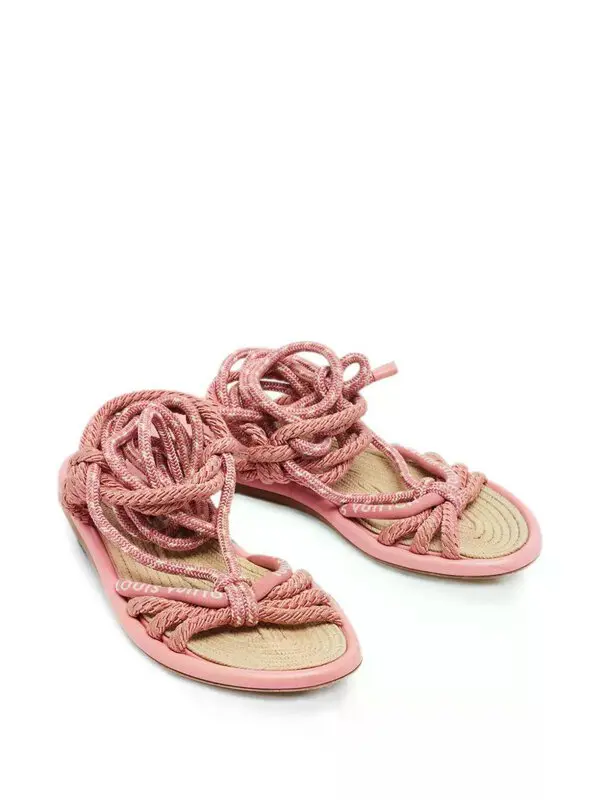 LOUIS VUITTON Maia Rope Ankle-strap Sandals