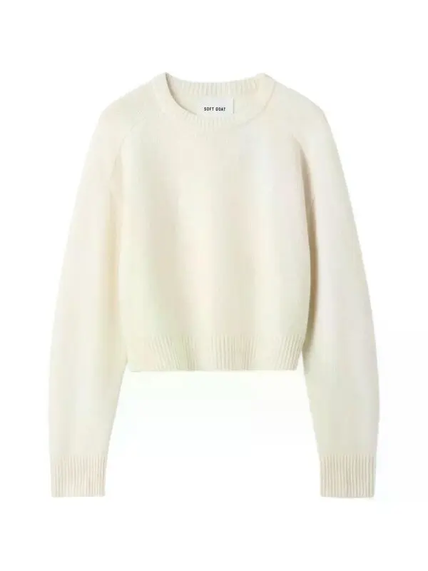 Soft Goat Classic Crew-neck Cashmere Jumper - Neutrals