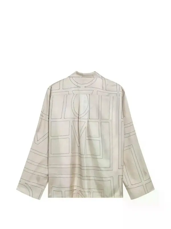 TOTEME Monogram Print Pajama Shirt