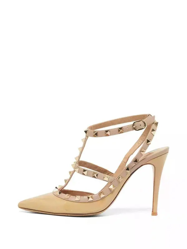 Valentino Garavani Rockstud Pointed-toe Pumps - Neutrals