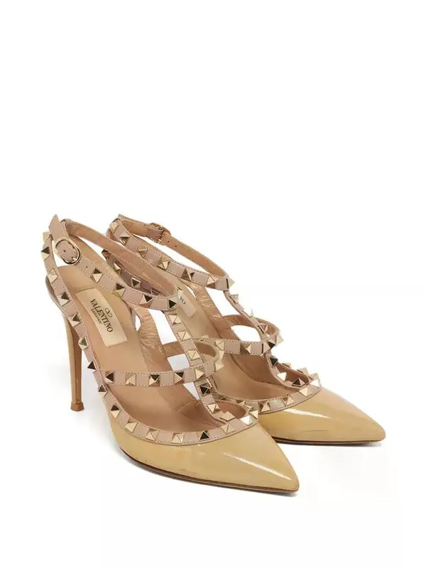Valentino Garavani Rockstud Pointed-toe Pumps - Neutrals