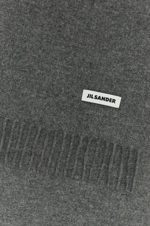 JIL SANDER Dark Wool Scarf