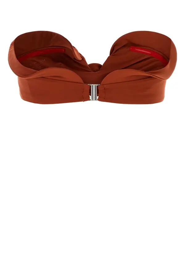 Magda Butrym Brick Stretch Nylon Bikini Top