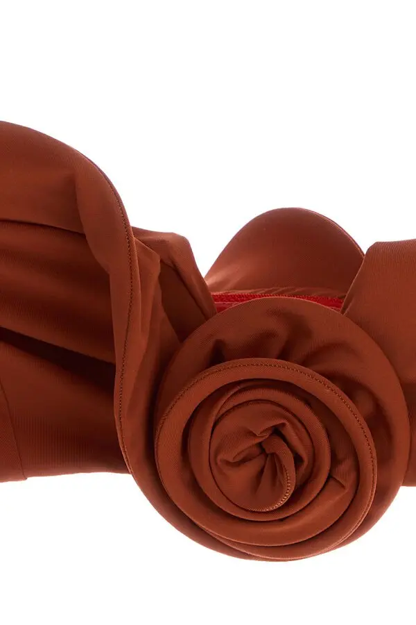 Magda Butrym Brick Stretch Nylon Bikini Top