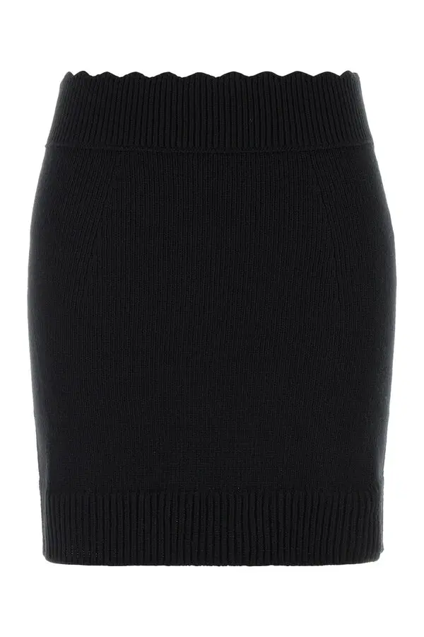 Chloé Wool Blend Mini Skirt - Black