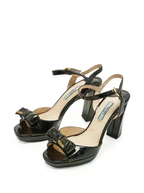 Prada Patent Leather Heeled Sandals