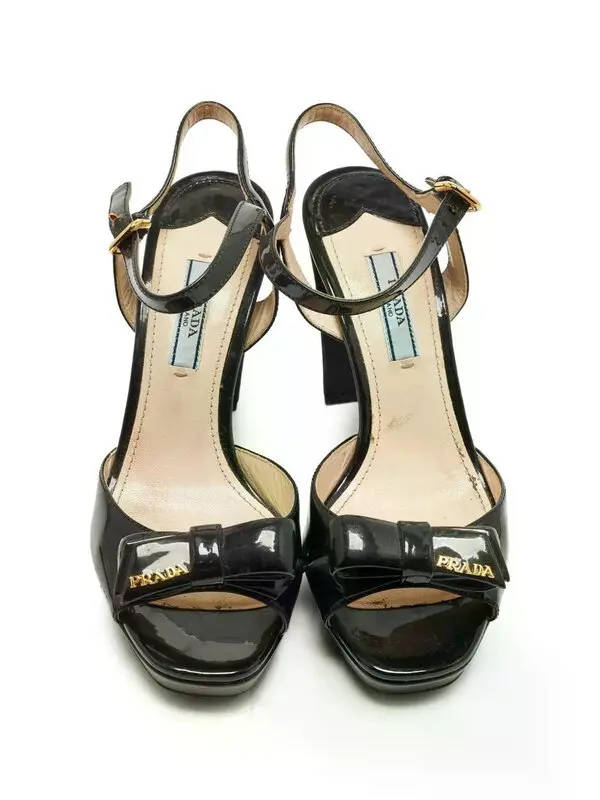 Prada Patent Leather Heeled Sandals