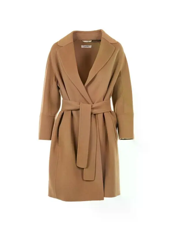 Max Mara Belted Notch-lapel Coat - Brown