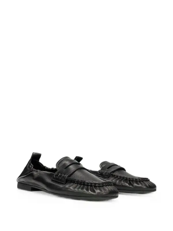 SUMMERY COPENHAGEN Leather Mask Loafers - Black
