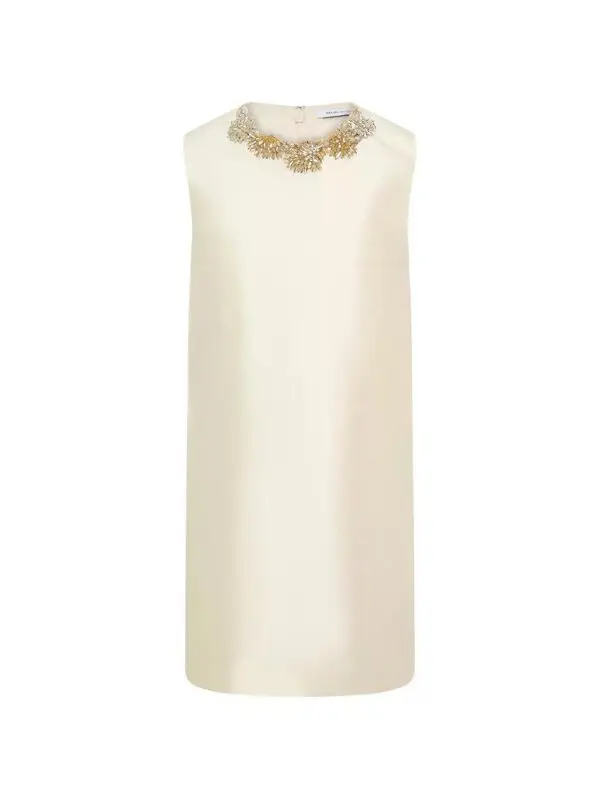 Rachel Gilbert Ludovica Embellished Mini Dress - Neutrals