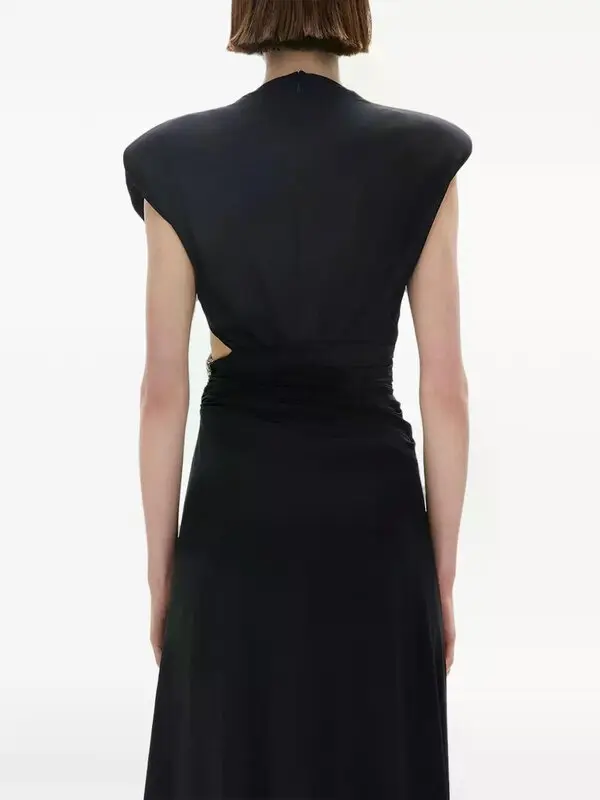 Rachel Gilbert Gathered Crystal-embellished Gown
