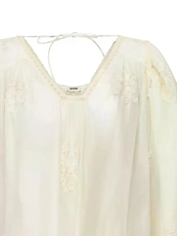 DRYKORN Ismara Embroidered Lace Trim Blouse