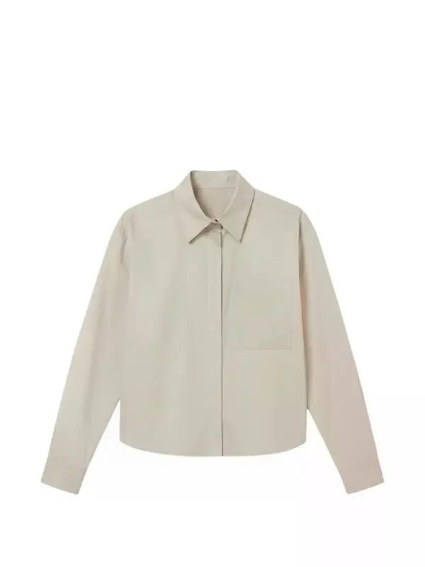 OFLAB Vicky Cropped Shirt - Neutrals