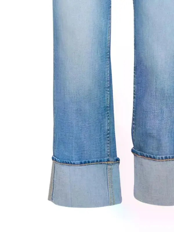 LES TEMPS DES CERISES Faded Turn-up Jeans