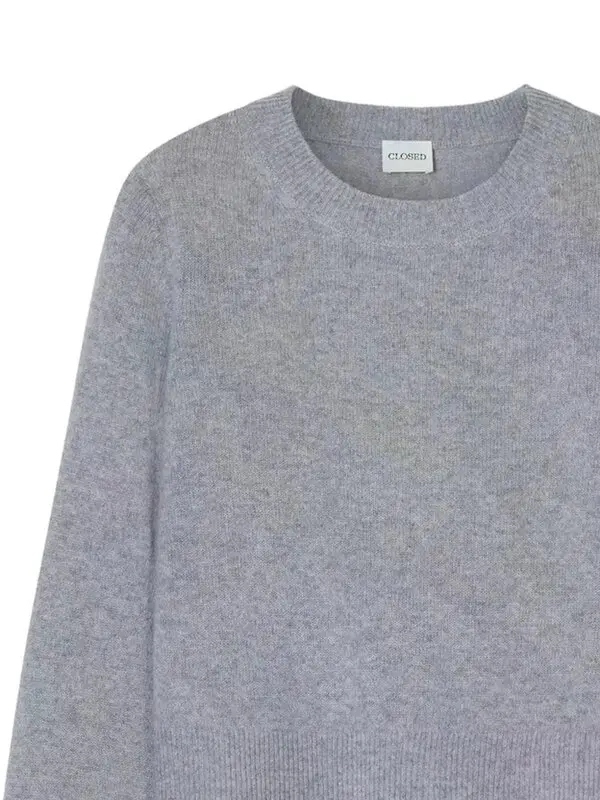 Closed Crew Neck Long Sleeve Knitwear