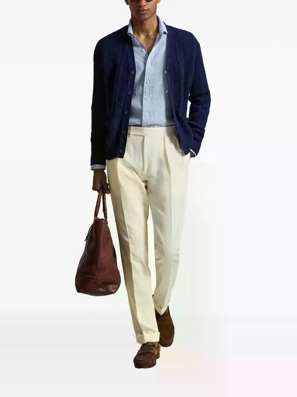 Polo Ralph Lauren Houndstooth-pattern Embroidered Pony Shirt