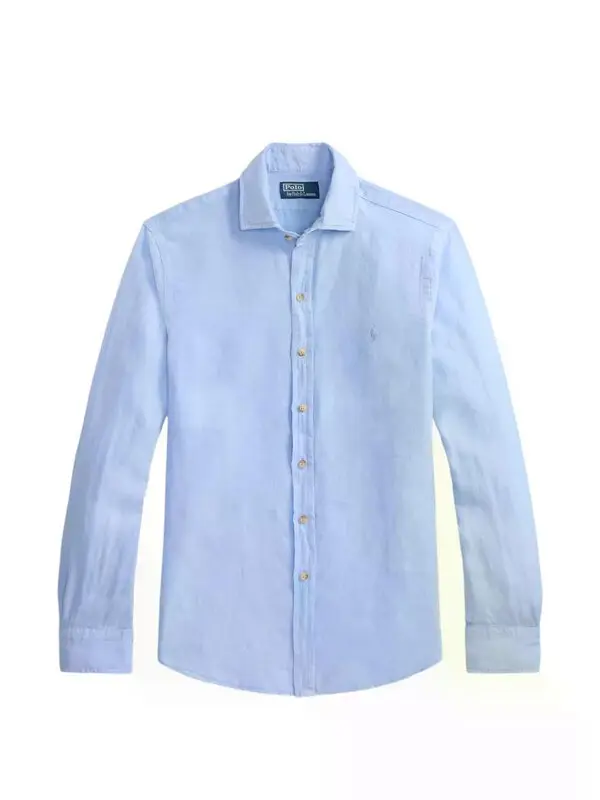 Polo Ralph Lauren Pony Embroidered Linen Shirt - Blue