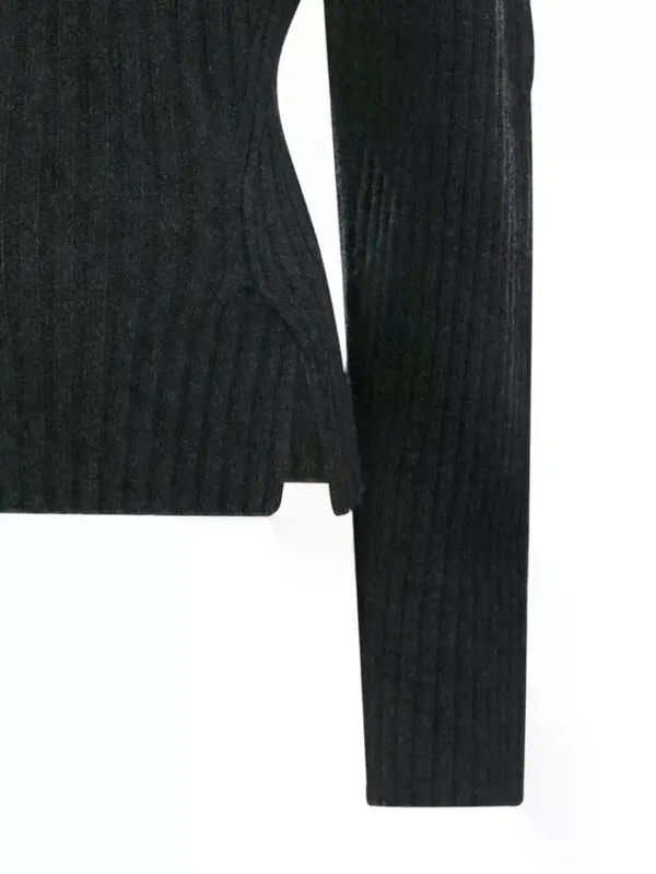 Victoria Beckham Ribbed Merino Wool Sweater