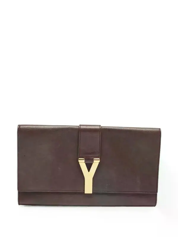 Saint Laurent Ligne Y Clutch Bag - Red