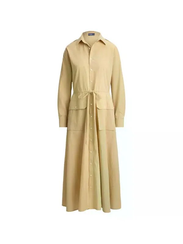 Polo Ralph Lauren Cooper Drawstring Midi Dress - Neutrals