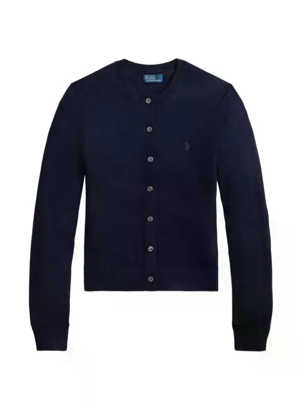 Polo Ralph Lauren Wool Crewneck Cardigan - Blue