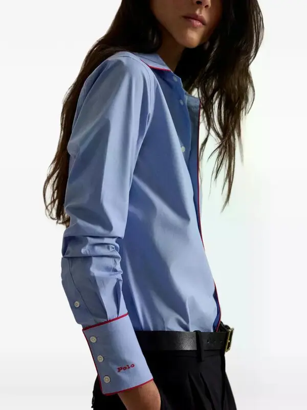Polo Ralph Lauren Stretch Shirt With Contrast Piping