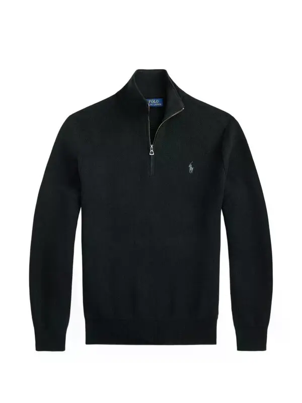 Polo Ralph Lauren Mesh-knit Quarter-zip Sweater