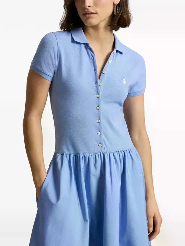Polo Ralph Lauren Embroidered Mesh Poplin Maxi Dress