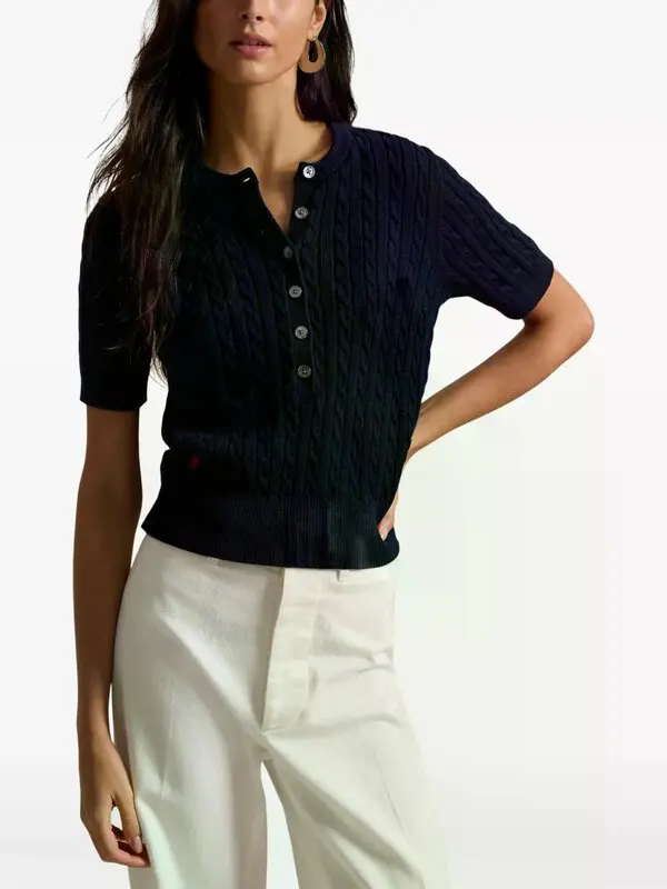 Polo Ralph Lauren Cable Knit Short Sleeve Top