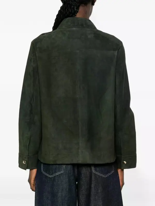 Max Mara Button-fastening Suede Jacket