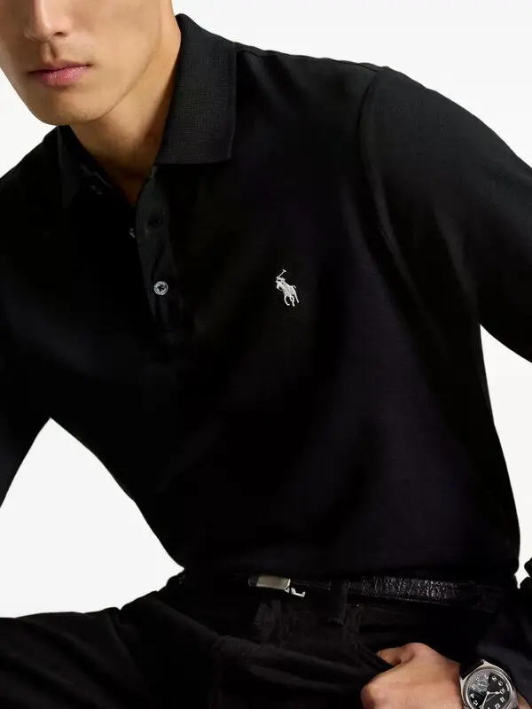 Polo Ralph Lauren Embroidered Pony Long-sleeve Polo Shirt