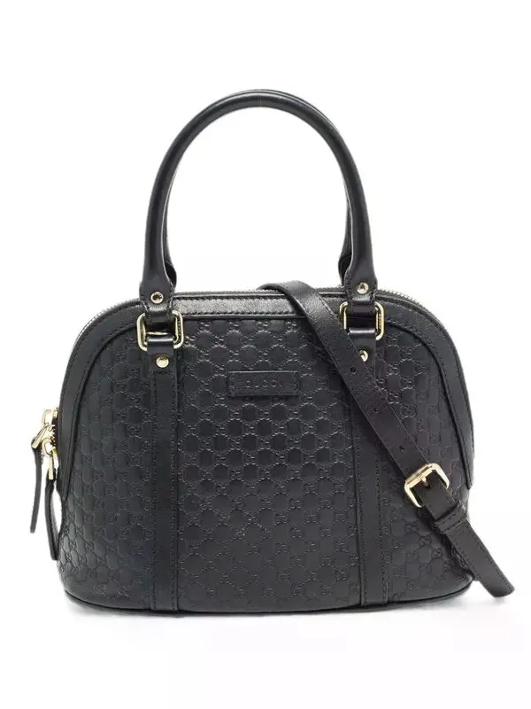 Gucci Microguccissima Leather Bag - Black