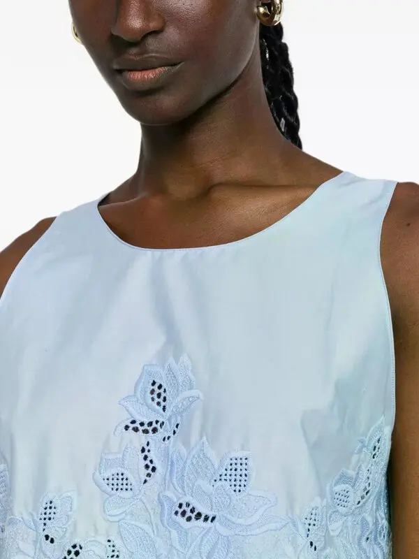 Ermanno Scervino Broderie Anglaise Cropped Top