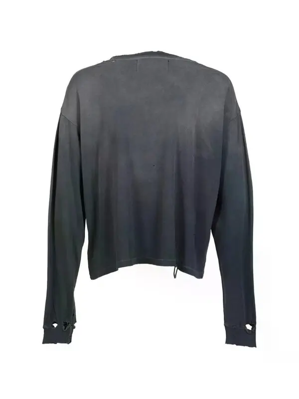 PALY Graphic Print Distressed Crewneck T-shirt