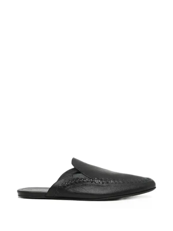 ANN DEMEULEMEESTER Whipstitch-trim Loafers - Black