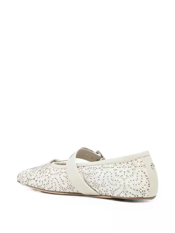 ANN DEMEULEMEESTER Laser-cut Buckle Ballet Flats