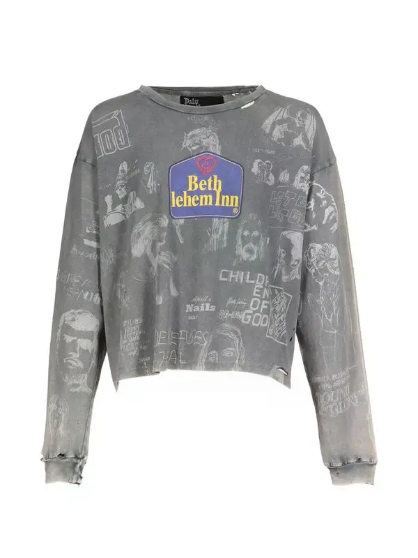 PALY Bethlehem Graphic Print Distressed T-shirt