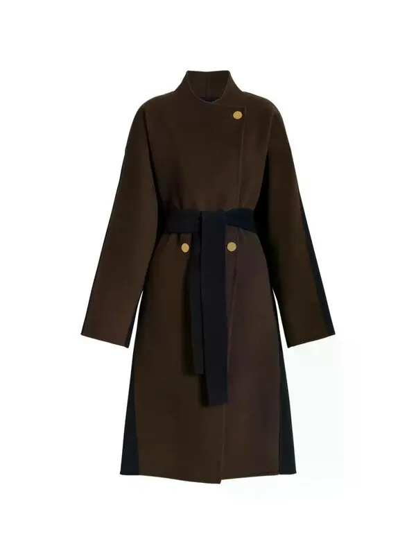 Alberta Ferretti Belted Panelled Coat