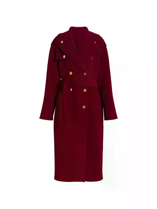 Alberta Ferretti Double-breasted Belted Coat