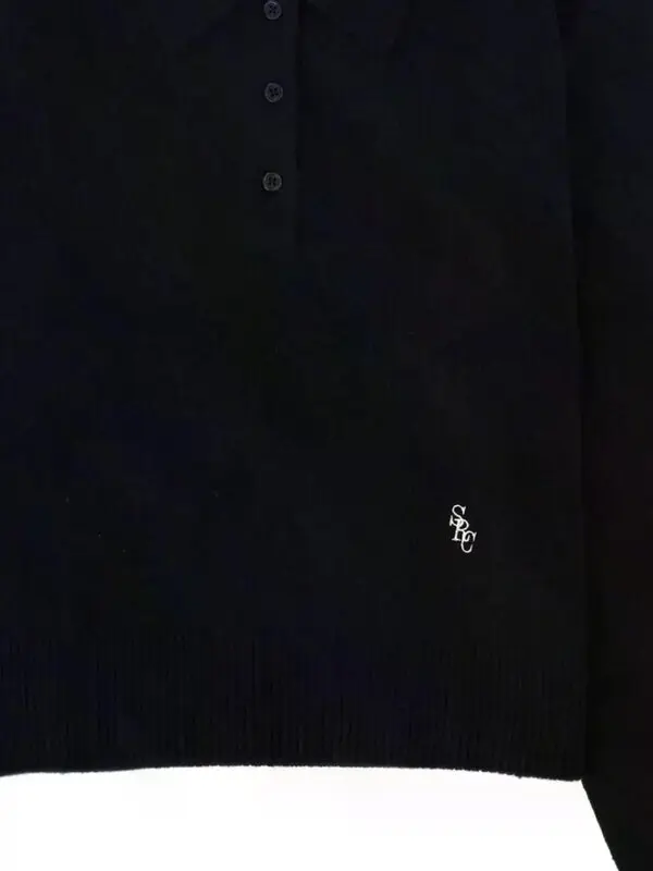 SPORTY & RICH Cashmere Polo Shirt