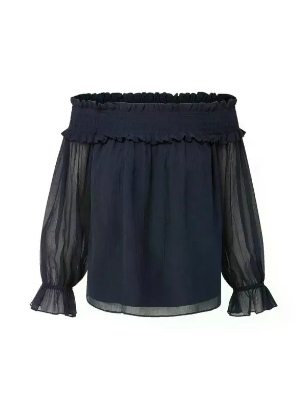 Veronica Beard Callum Off-shoulder Blouse - Blue