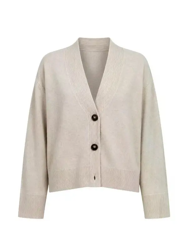 ARLO MOTT Wooster V-neck Cardigan - Neutrals
