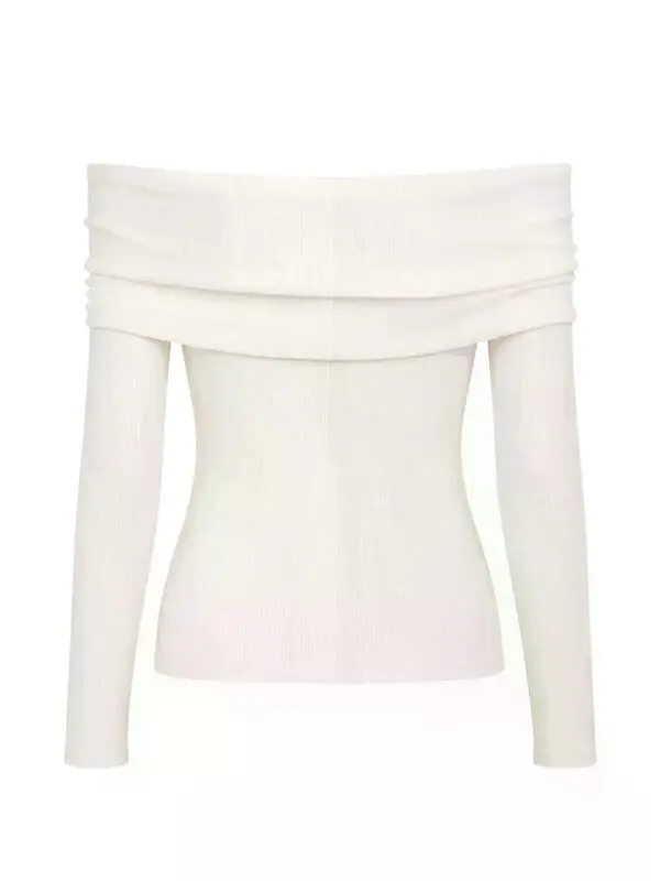PETAR PETROV Off-shoulder Ribbed Top