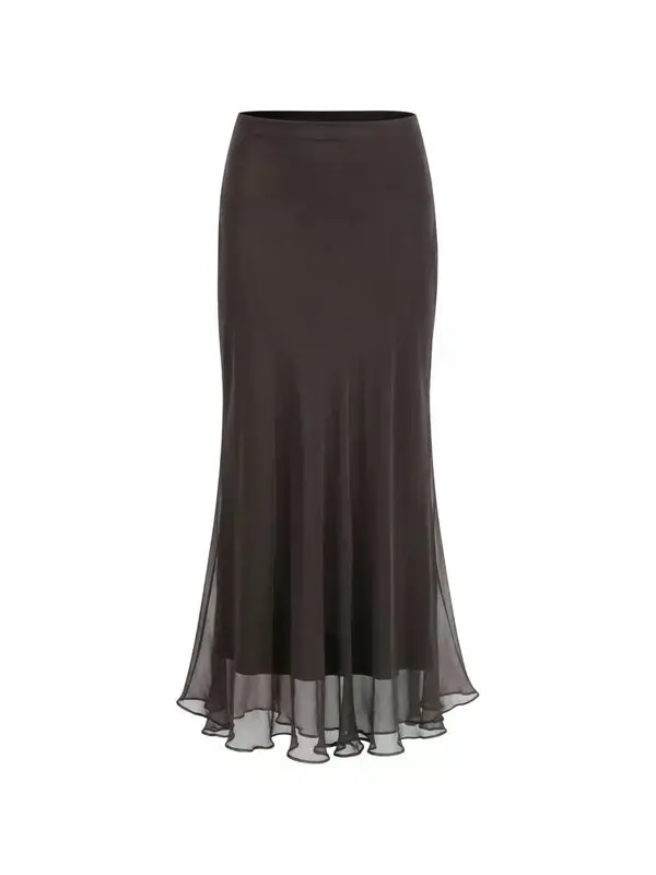 THE SEI Diaphanous Skirt - Brown