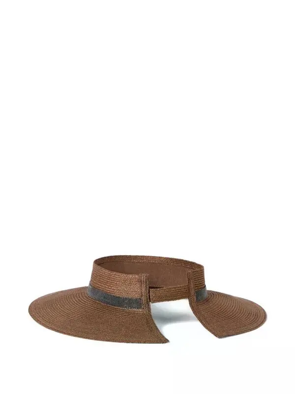 Brunello Cucinelli Hemp Visor With Precious Band