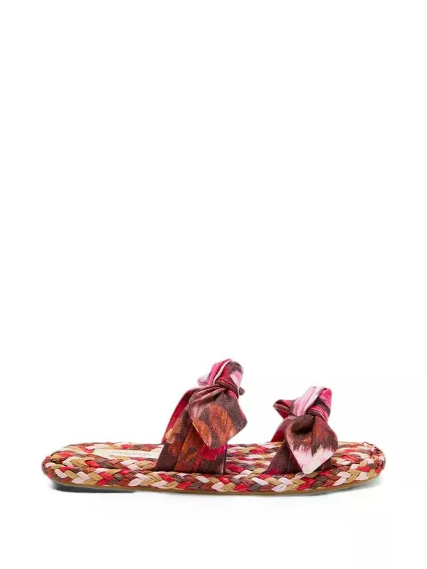 Zimmermann Woven Flat Sandals With Bow Detailing - Pink