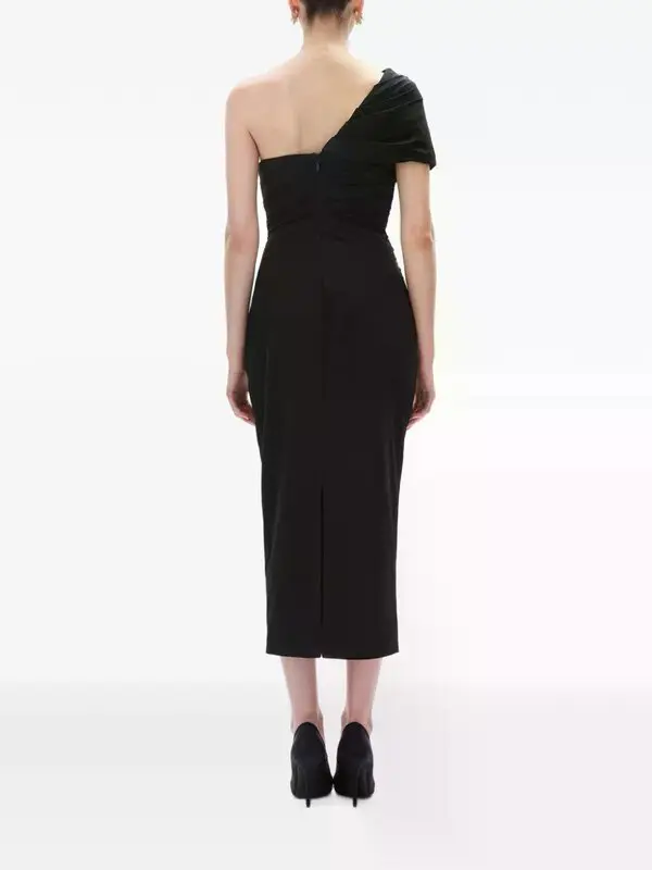 Rachel Gilbert Clay Ruched Midi Dress