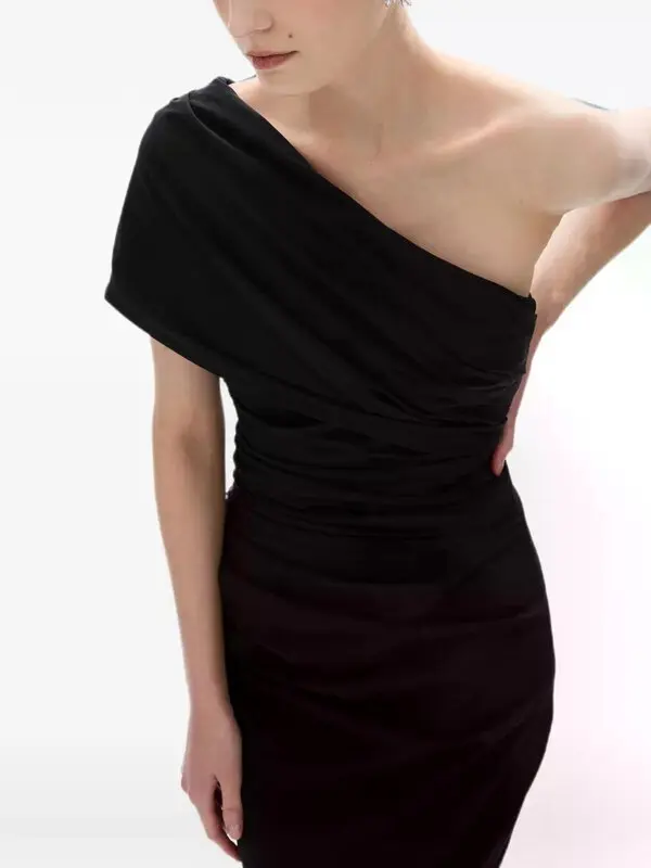 Rachel Gilbert Clay Ruched Midi Dress